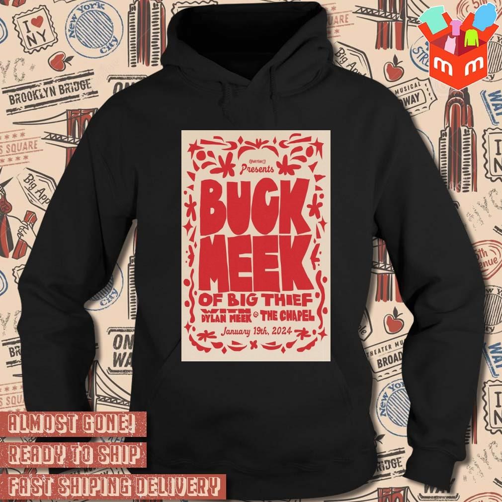Buck Meek San Francisco The Chapel 19 Jan 2024 Tour poster t-shirt, hoodie, sweater, long sleeve ...
