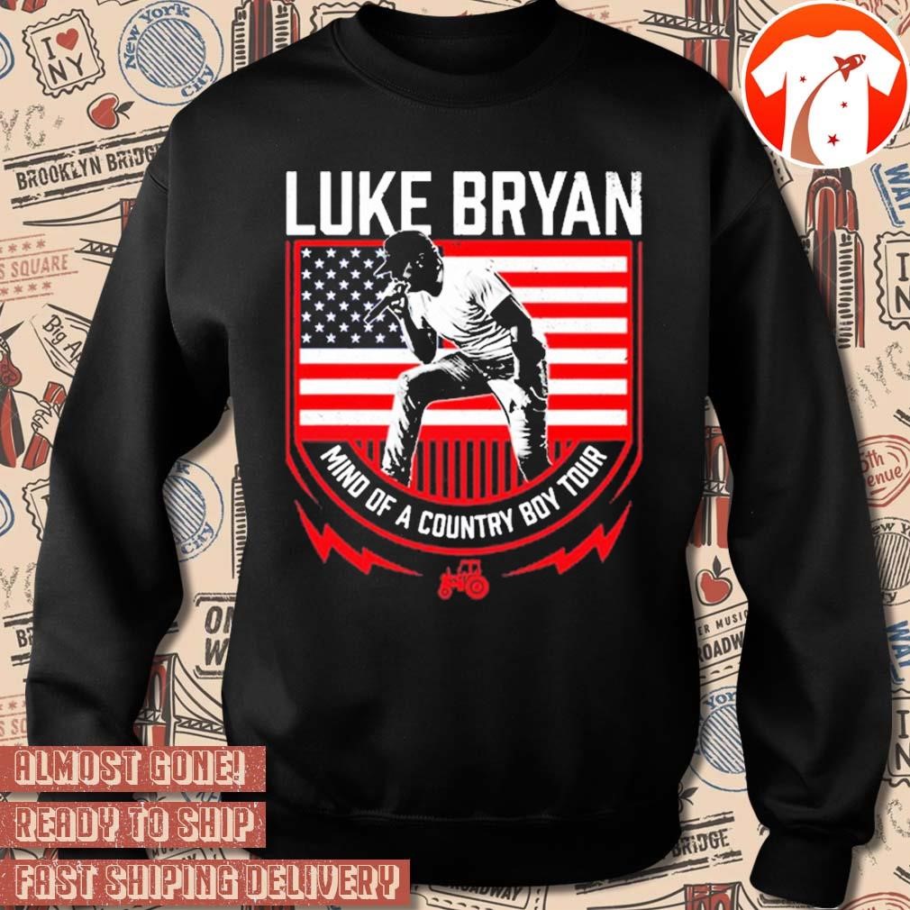 Official Luke Bryan Mind Of A Country Boy Tour American Flag vintage ...