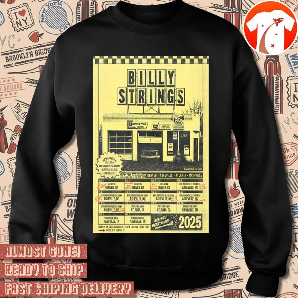 Official Poster Billy Strings Winter Tour 2025 Denver Asheville Atlanta ...